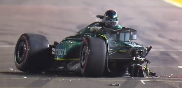 VIDEO: Zware crash Lance Stroll tijdens kwalificatie GP van Singapore ...